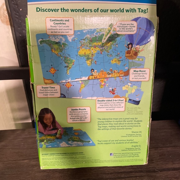Leap frog | Toys | Leap Frog World Map Jumbo Puzzle Activity Set | Poshmark